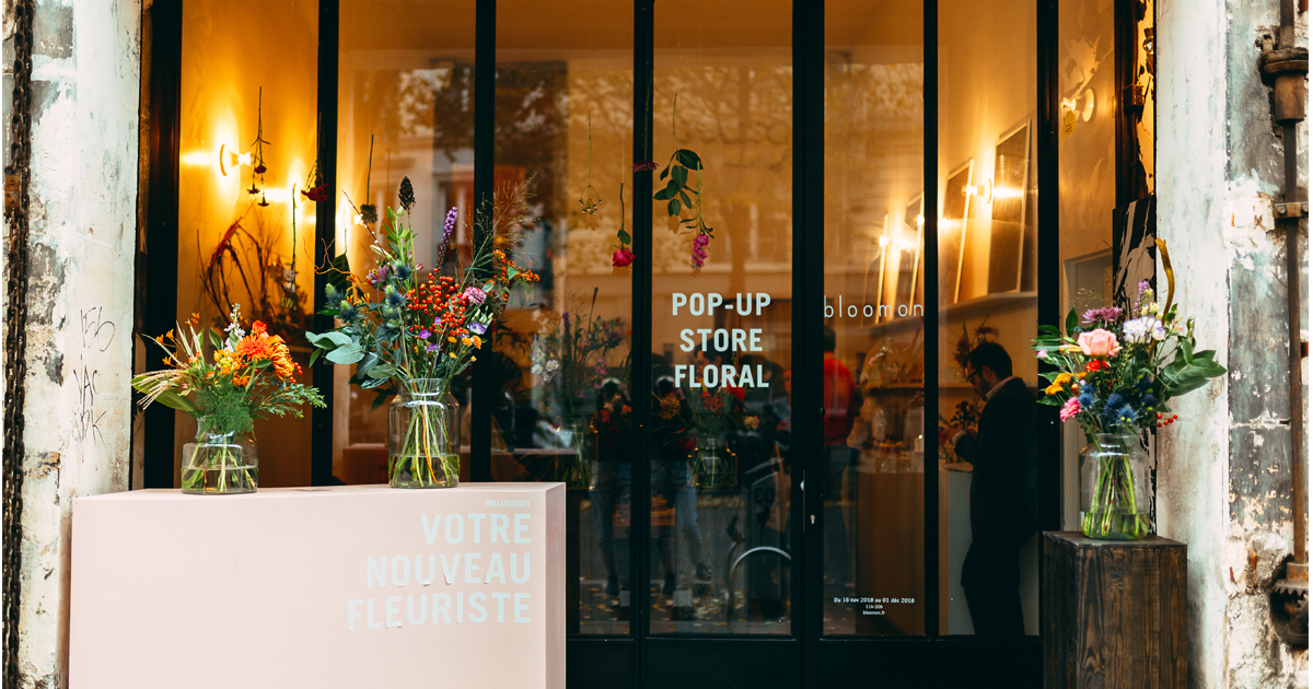 Pop-Up store floral bloomon dans le Marais