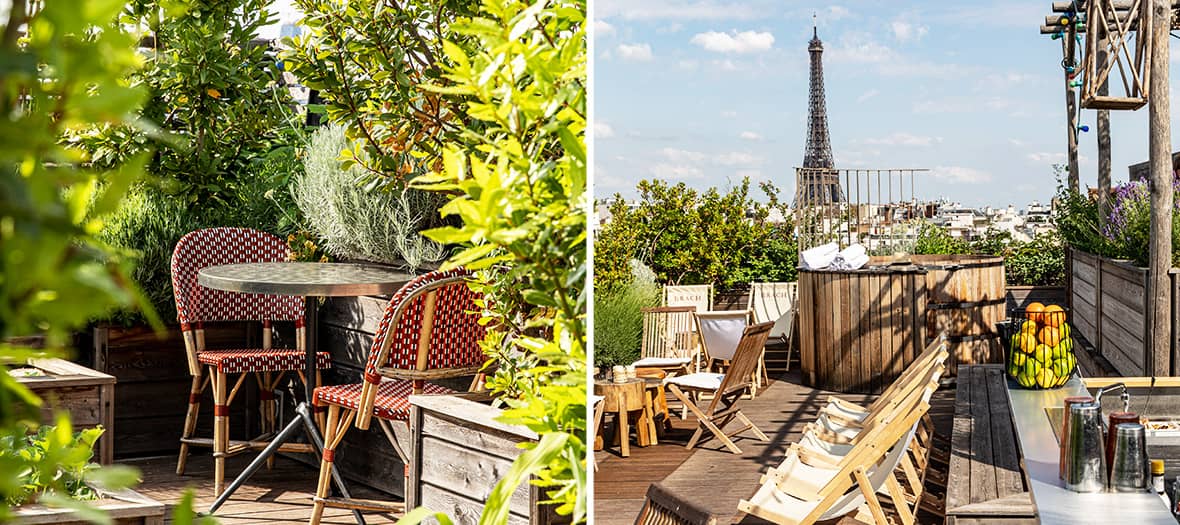Le rooftop du Brach Hotel à Paris