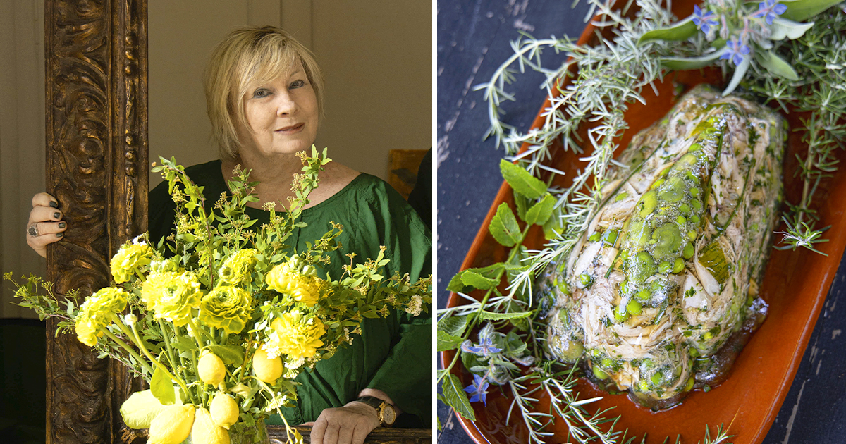 La recette de poulet printanier en gelée de Monique Duveau