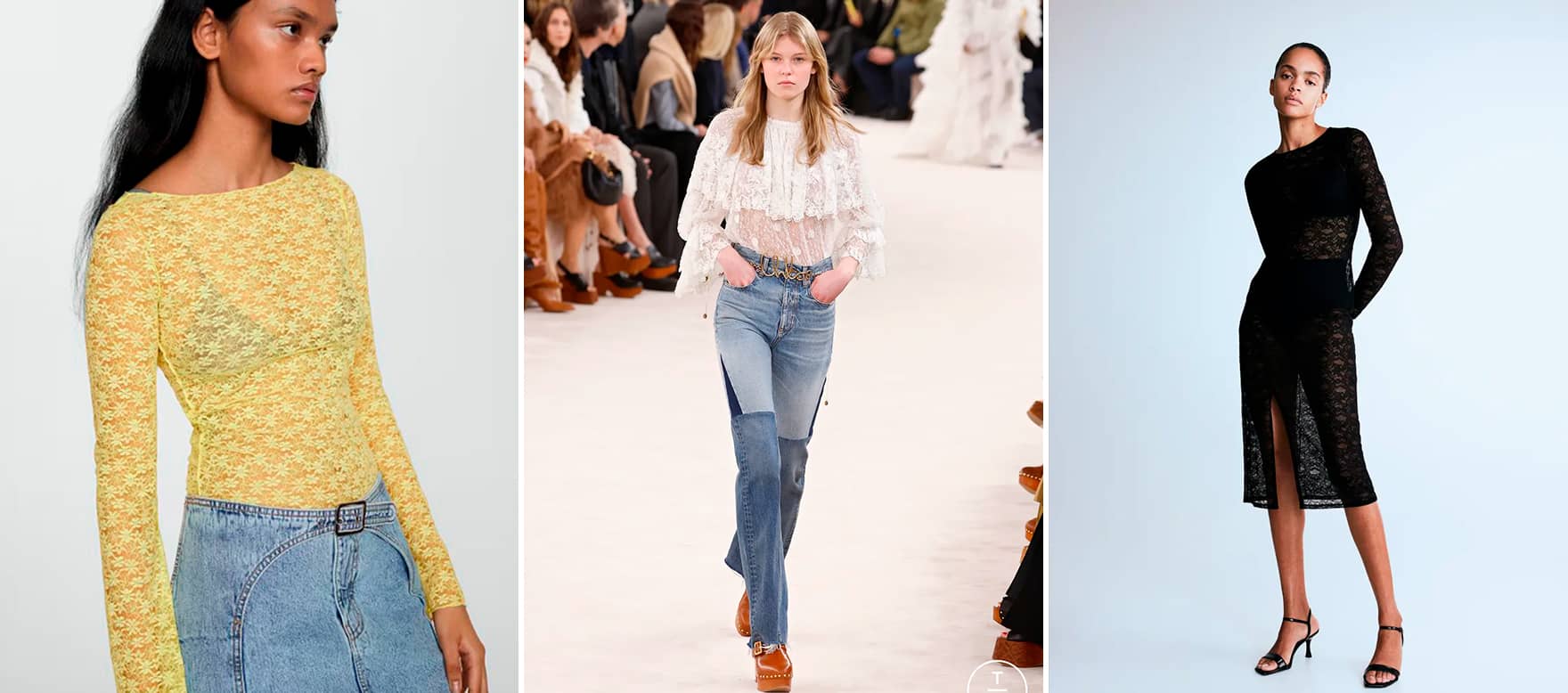 Dentelle et transparence: la tendance du moment
